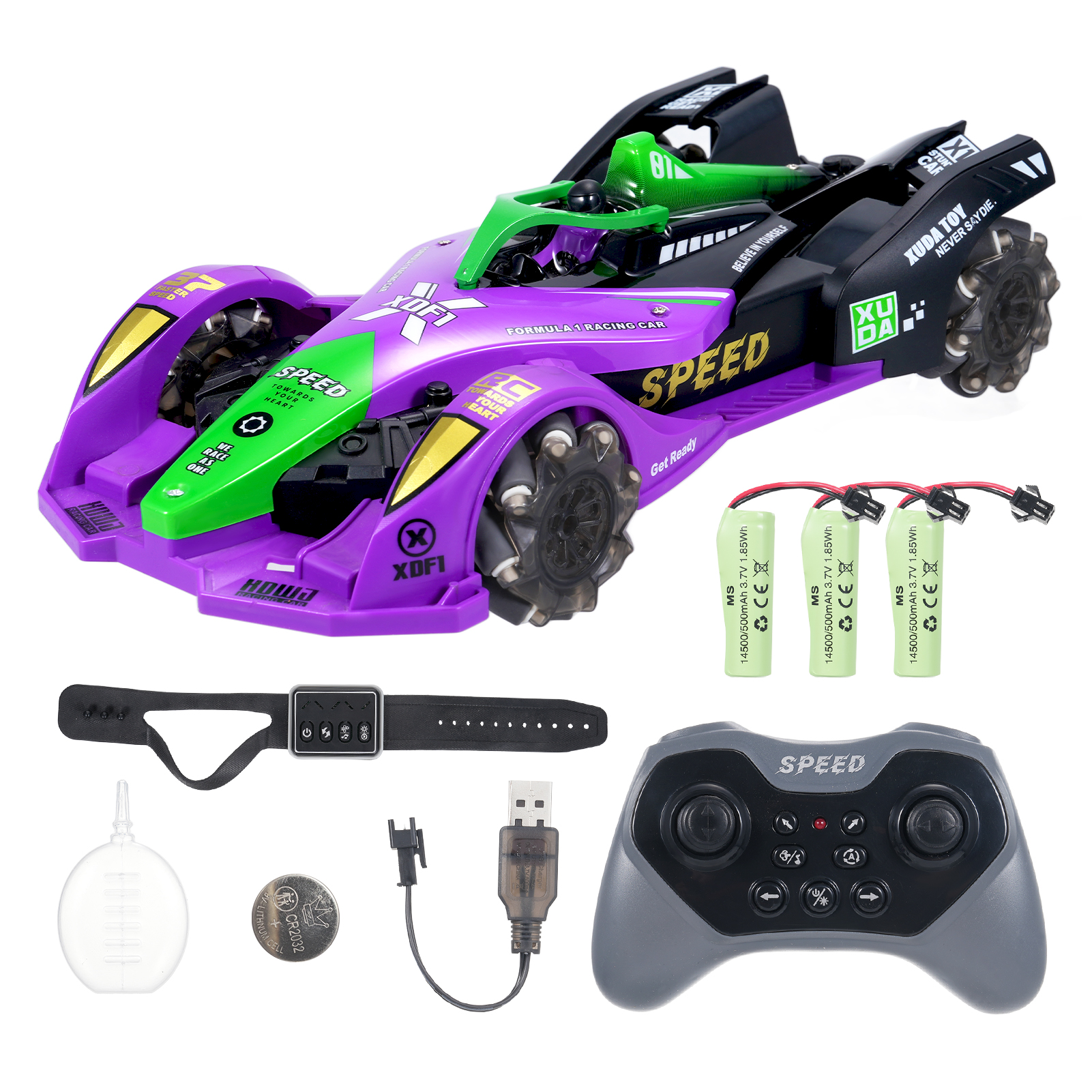 REMOTE CONTROL CAR Hand Controlled Stunt Vehicle With Spray Lights £26. ...