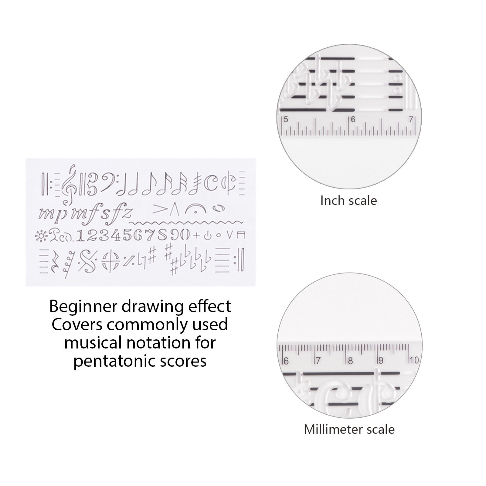 COMPOSER TEMPLATE SHEET Music Drawing Sheet Ruler Dual Scales Curve ...