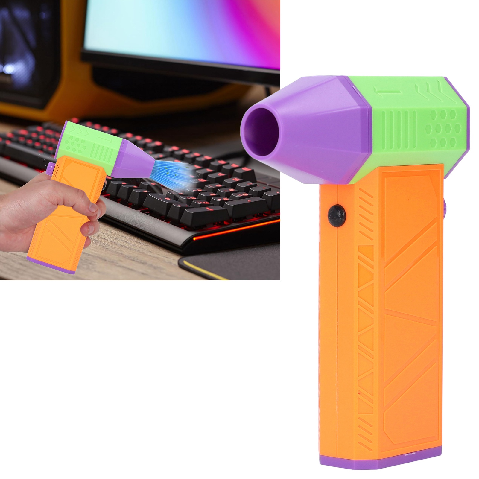 ELECTRIC AIR BLOWER 130000RPM 52m/s Rechargeable Jet Fan Cordless ...