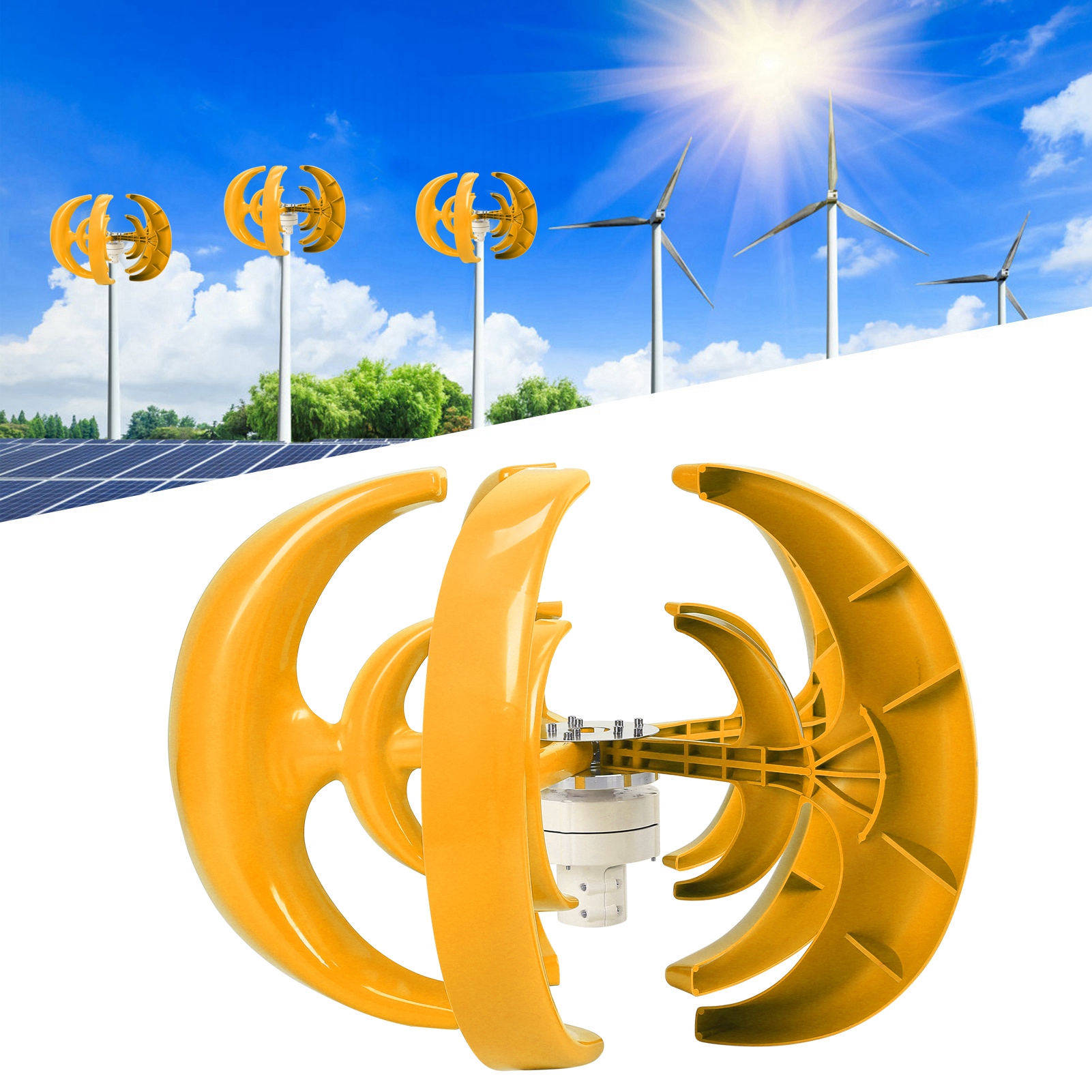 Wind Power Generator Kit 5 Blade AC 800W With Controller For Home ...