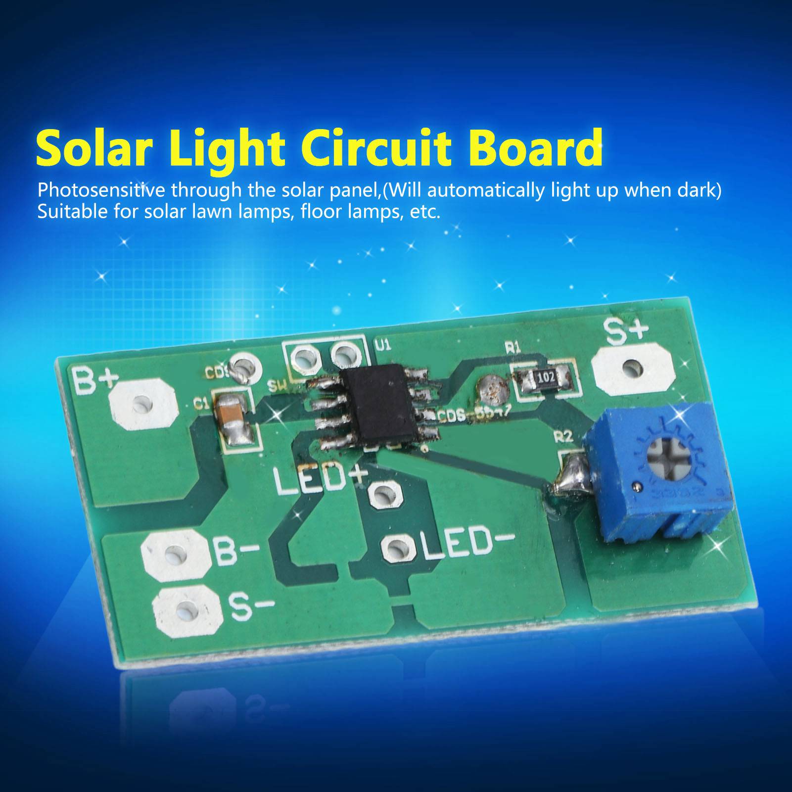 SOLAR LAWN LIGHT Control Module Adjustment Screw Solar Column Light ...