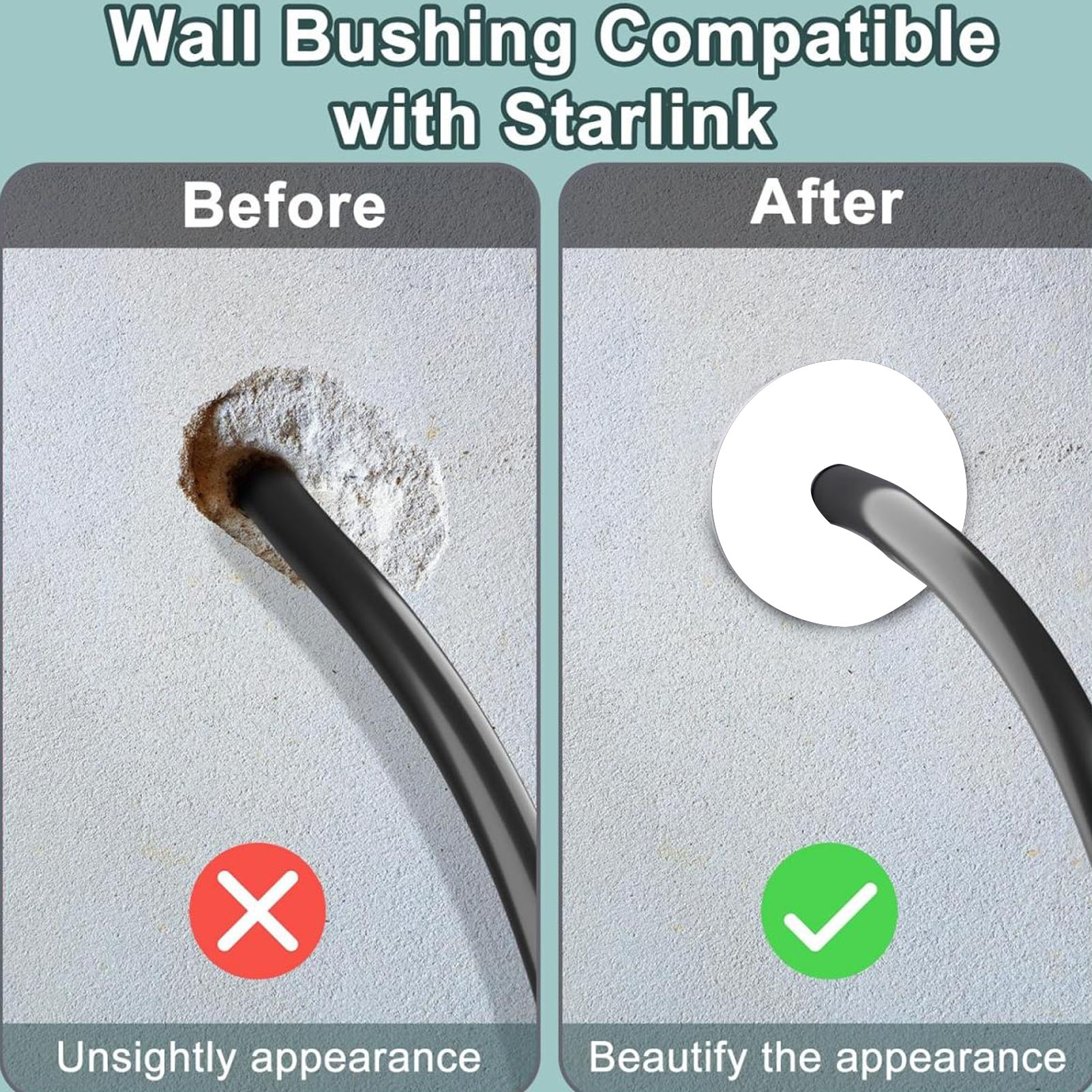 4PCS Ethernet Cable Grommet Rubber Cable Wall Pass Through Grommet ...