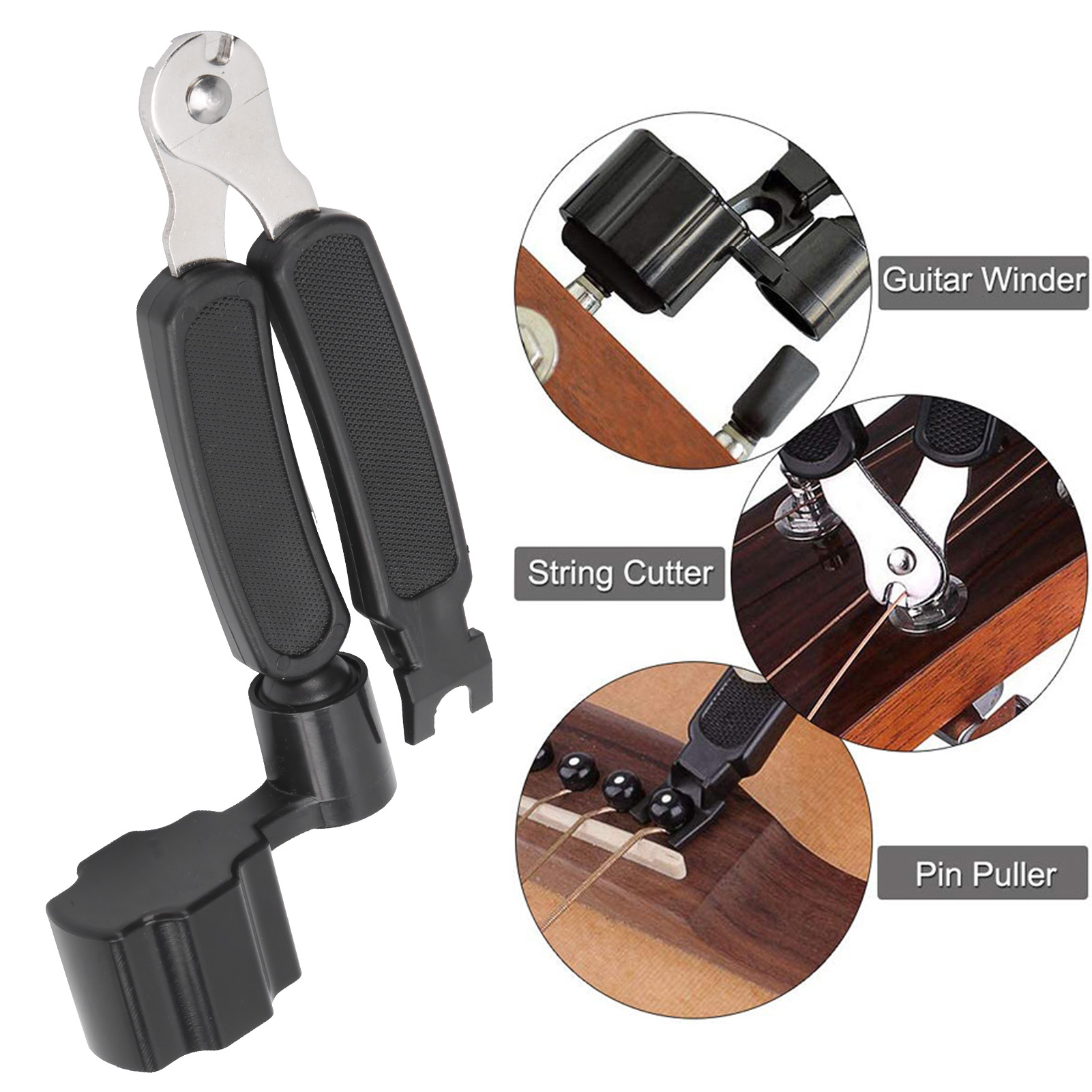 POENVFPO Guitar String Winder 3 In 1 Portable String Winder For ...