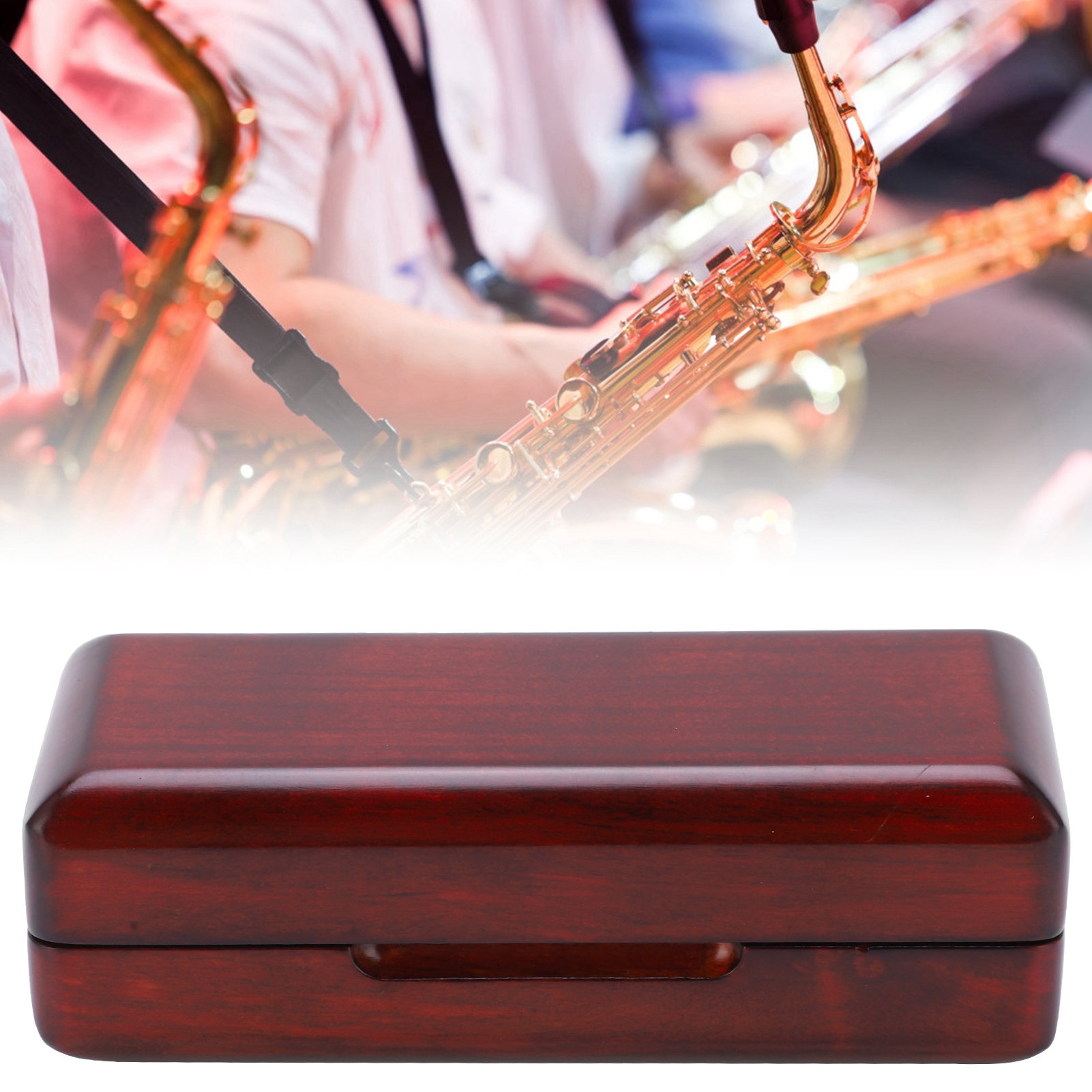 Solid Wood Mouthpiece Case Box Portable Storage For Sax Musical ...