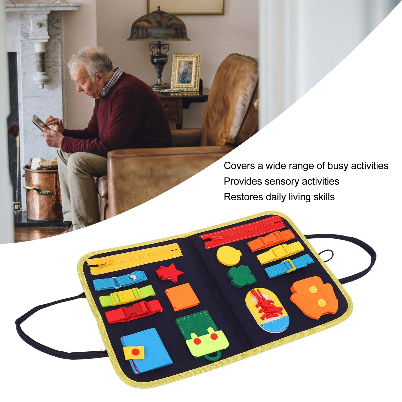 SENSORY ACTIVITY BLANKET Anxiety Relief Intelligence Development ...