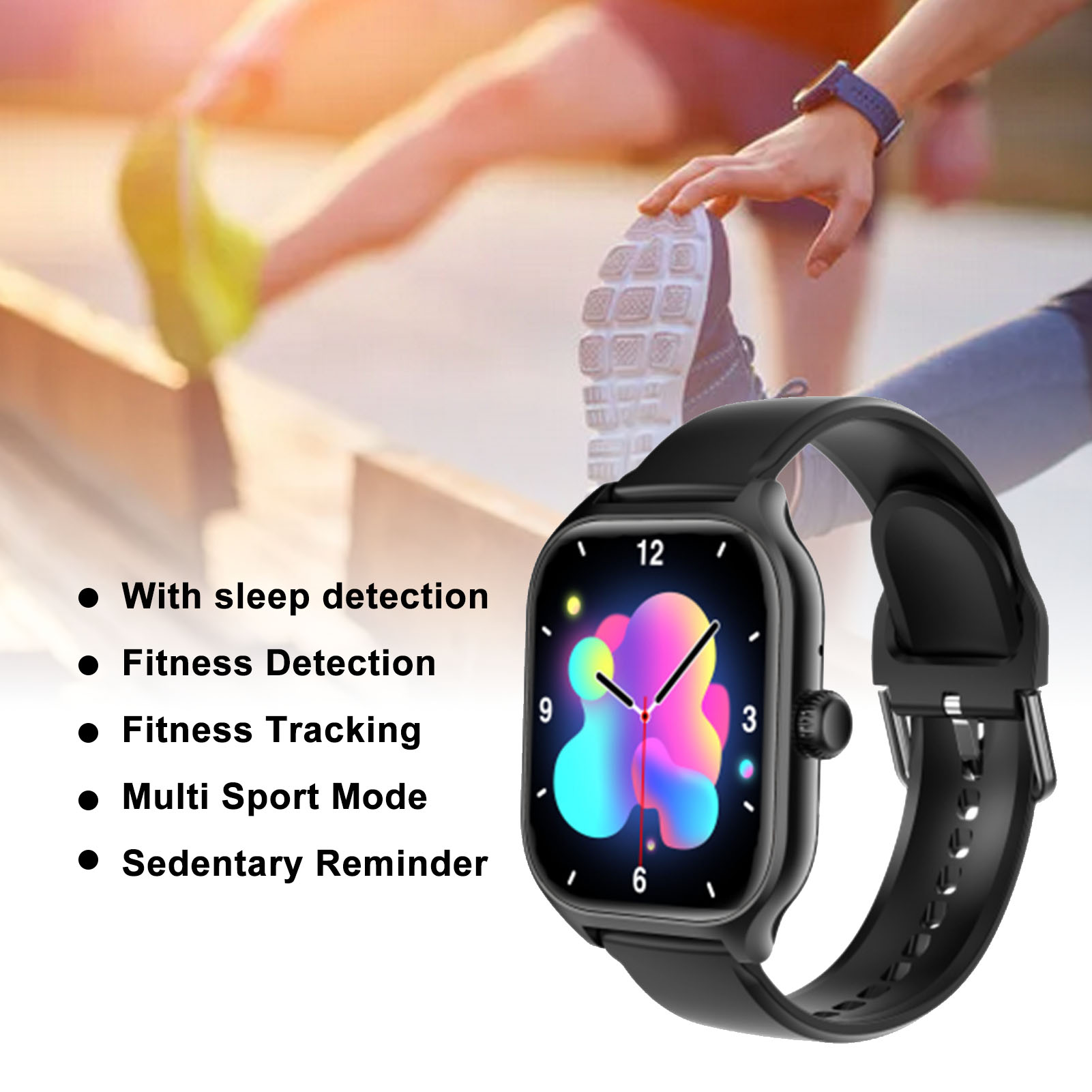 SMART WATCH SET 2.1 Inch Touch Screen Smartwatch Quartz Watch Necklace ...