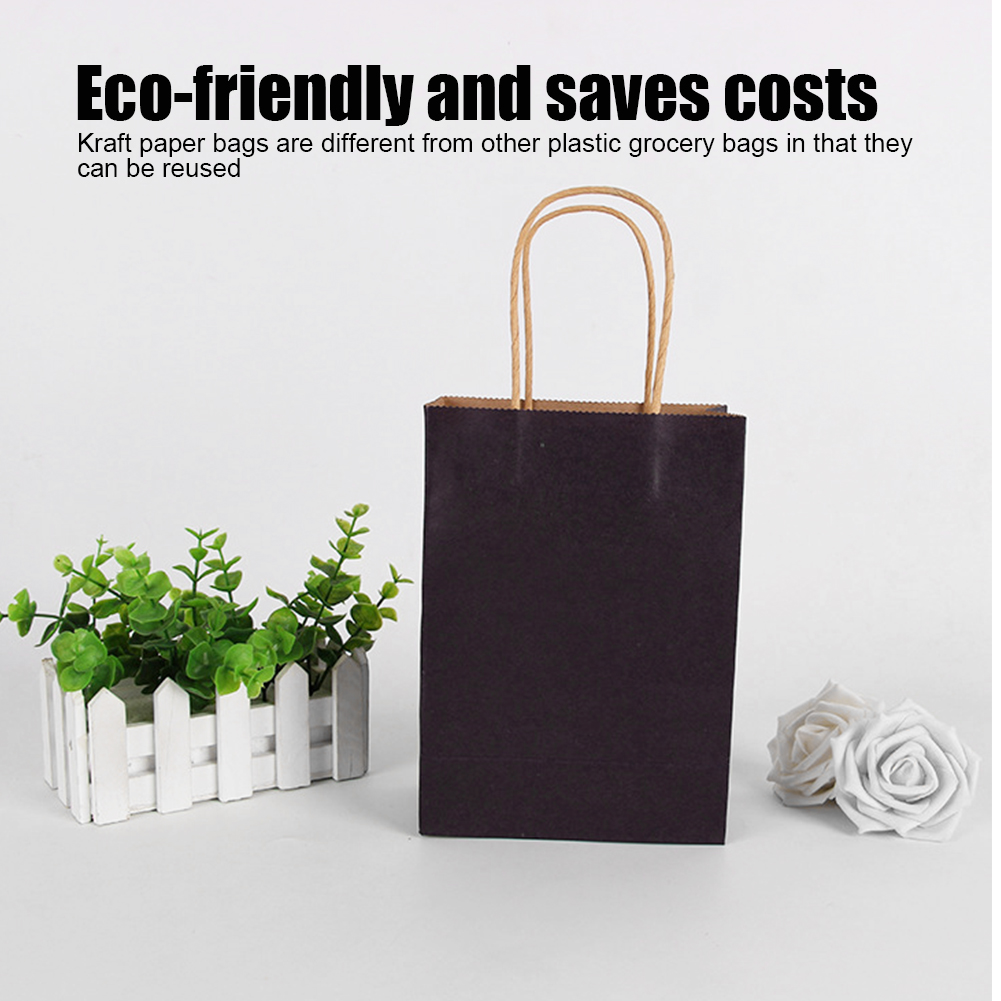 EcoFriendly Portable Kraft Paper Bag Shop Clothes Packaging Gift Bag HR6 | eBay