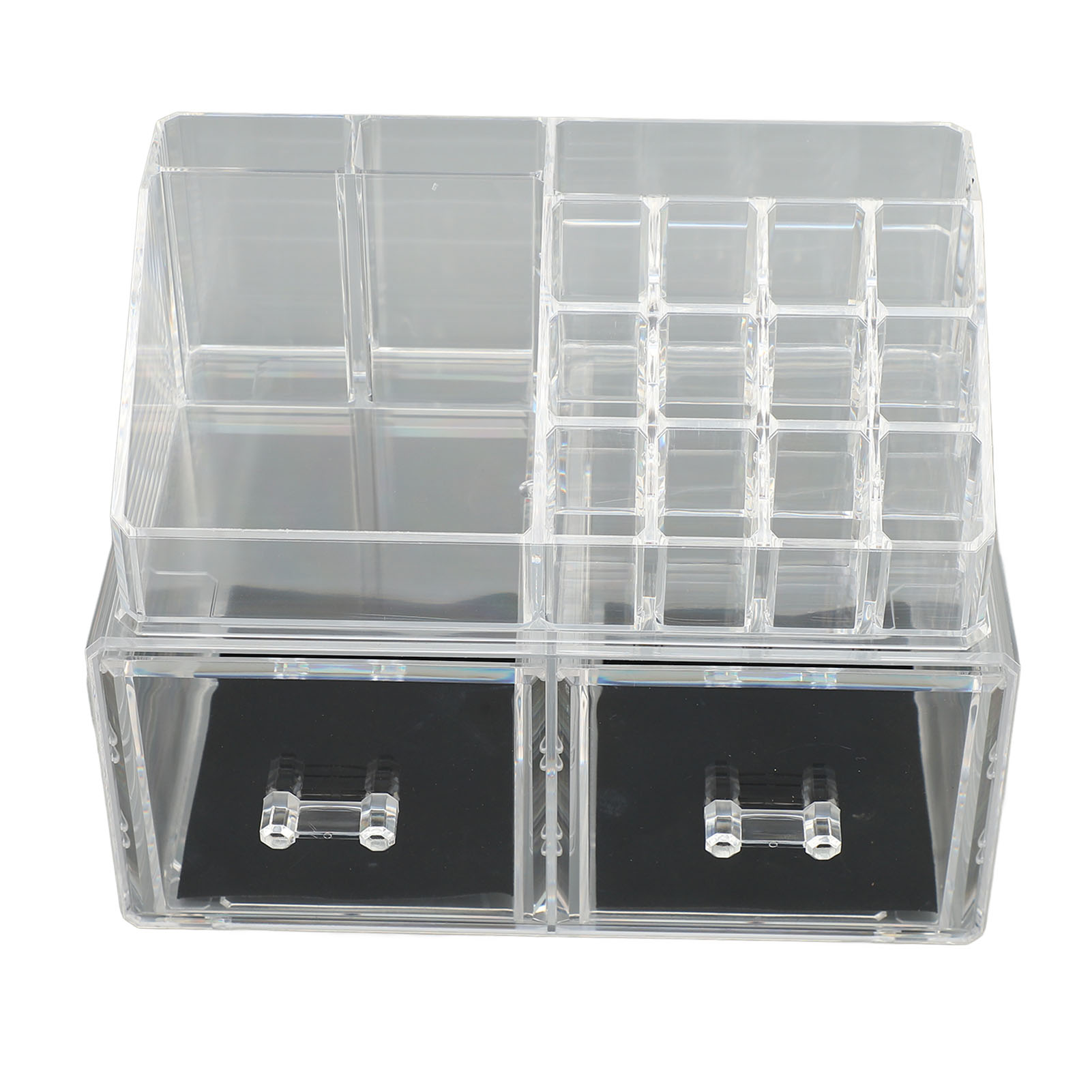CLEAR VANITY MAKEUP Organizer Stackable Cosmetic Storage Display Case ...