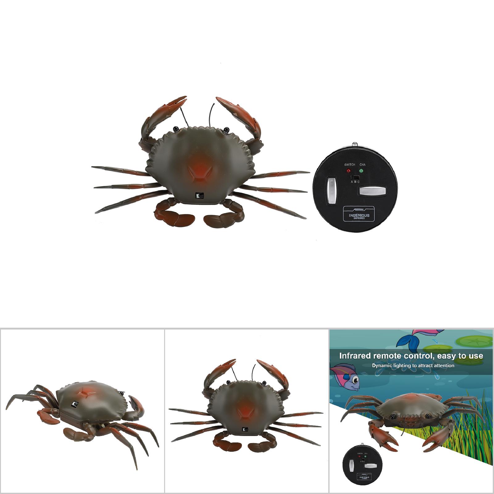 Ծ(CYAN)FUNNY HIGH SIMULATION Remote Control Infrared Animal Crab Kid ...