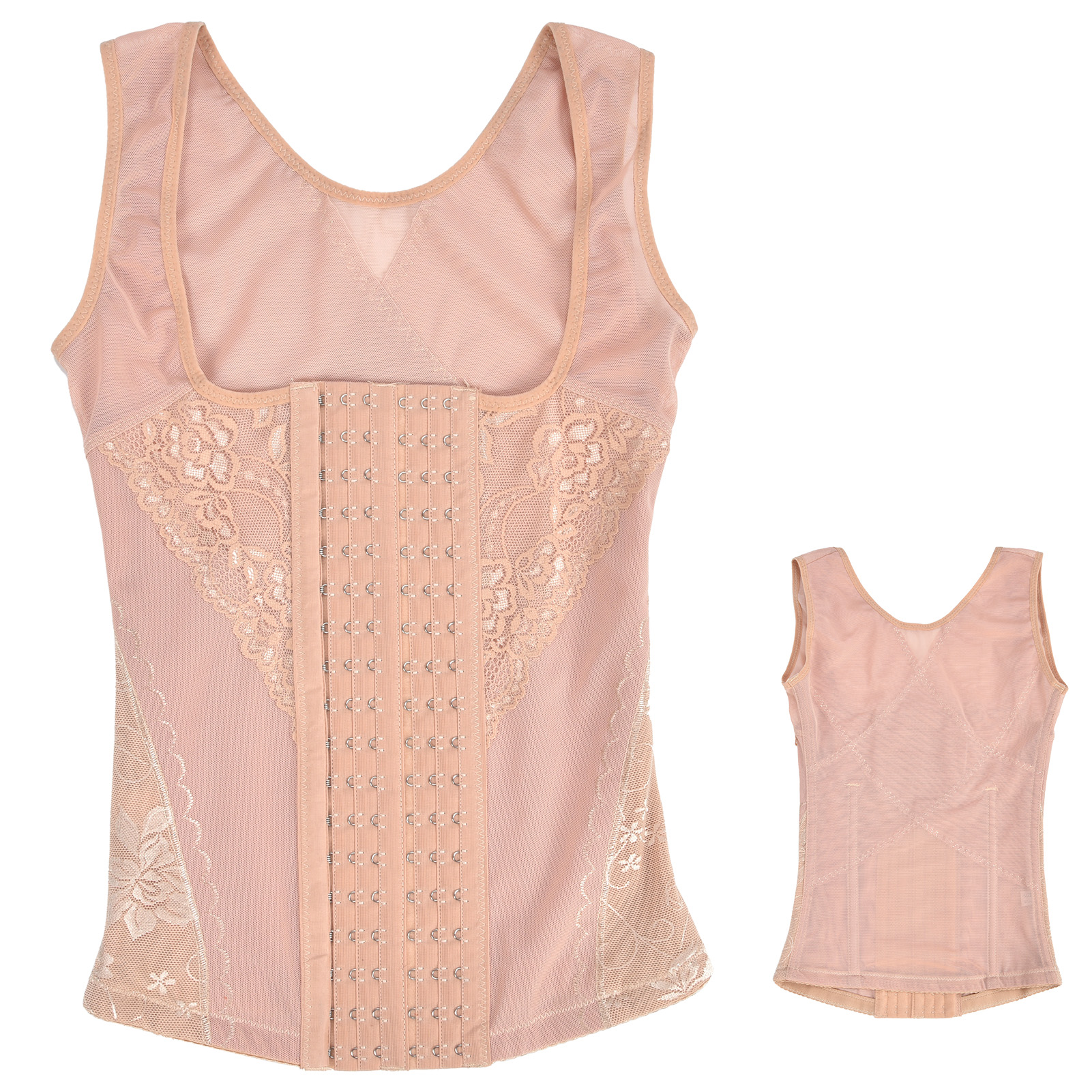 WOMEN WAIST TRAINER Corset Weight Loss Tummy Control Vest Body Shaper ...