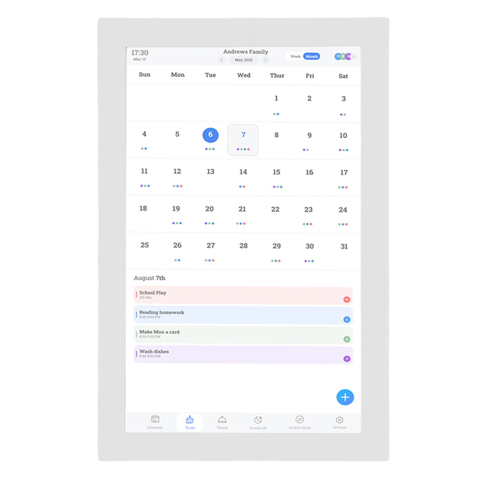 SMART CALENDAR 15.4IN Touchscreen Digital Photo Frame Calendar Schedule ...