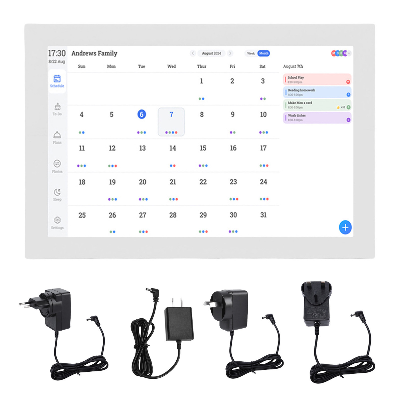 SMART CALENDAR 15.4IN Touchscreen Digital Photo Frame Calendar Schedule ...