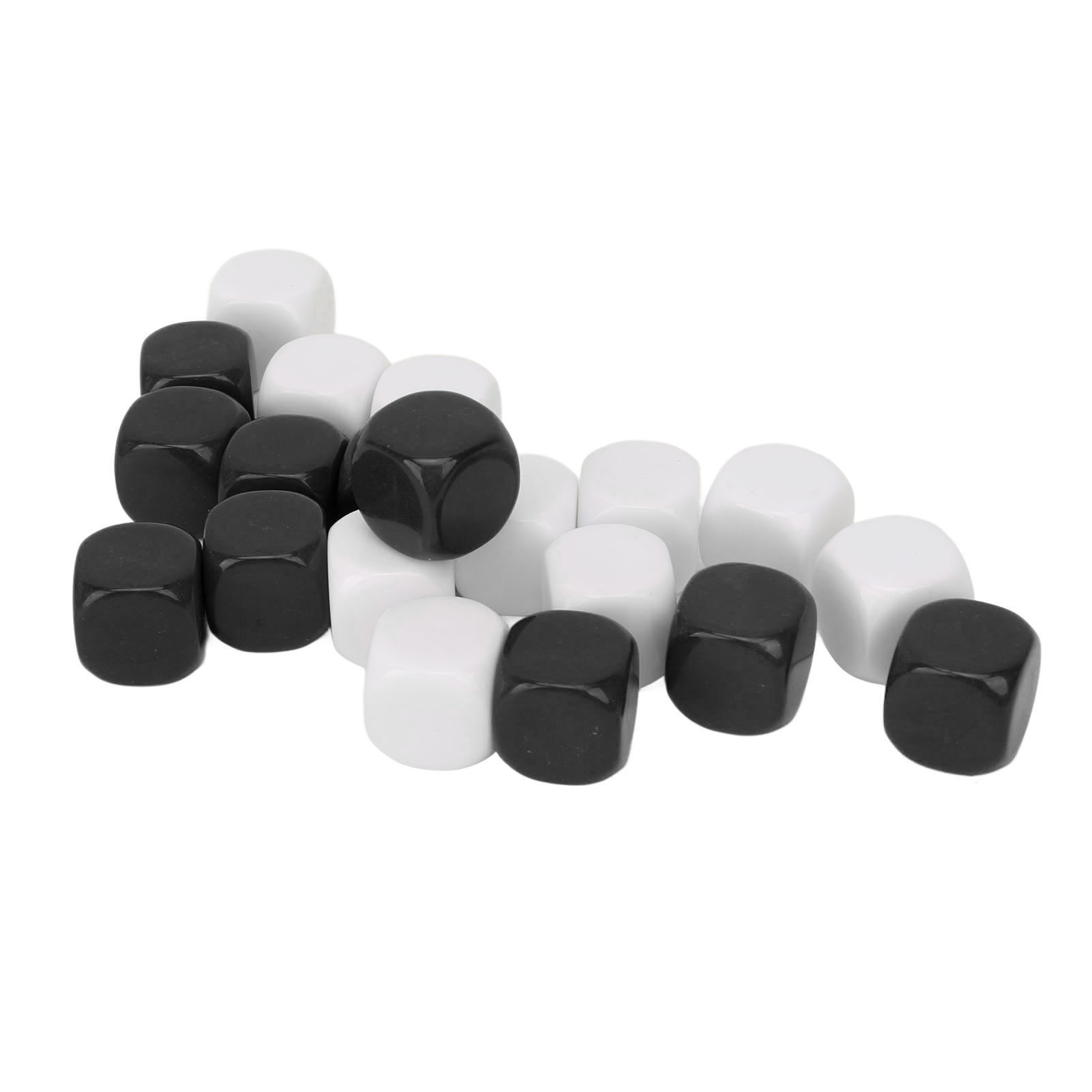 (WHITE BLACK)DIY DICE 16mm Rounded Corner Dice Easy To Use Plastic For ...