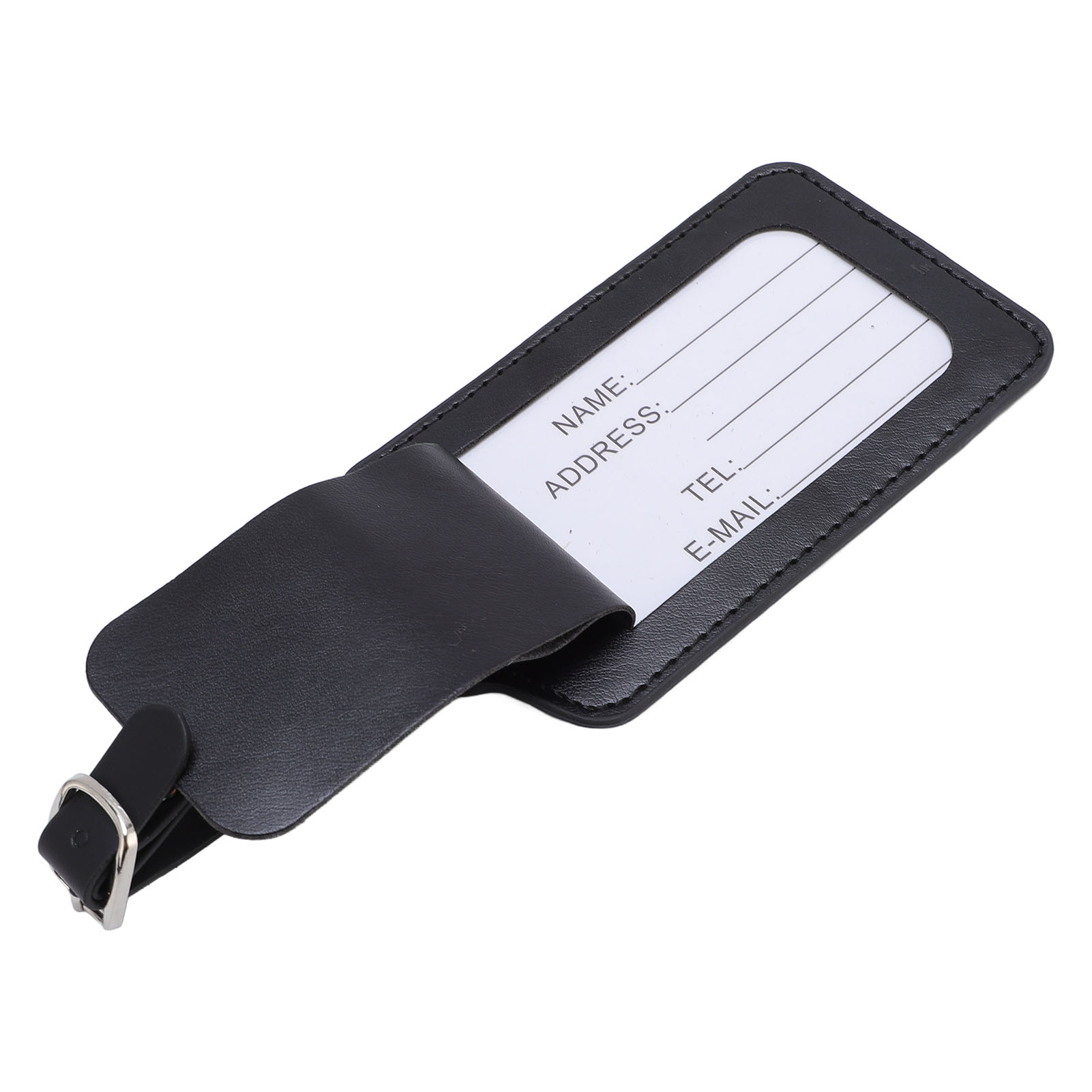 LUGGAGE BAGGAGE TAG PU Leather Secure Locking Mechanism Luggage ID ...