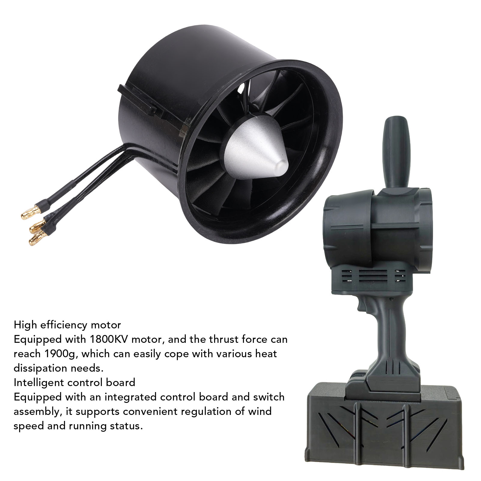 12 BLADES DUCTED Fan 70mm 1800KV Ducted Fan With Control Board For ...