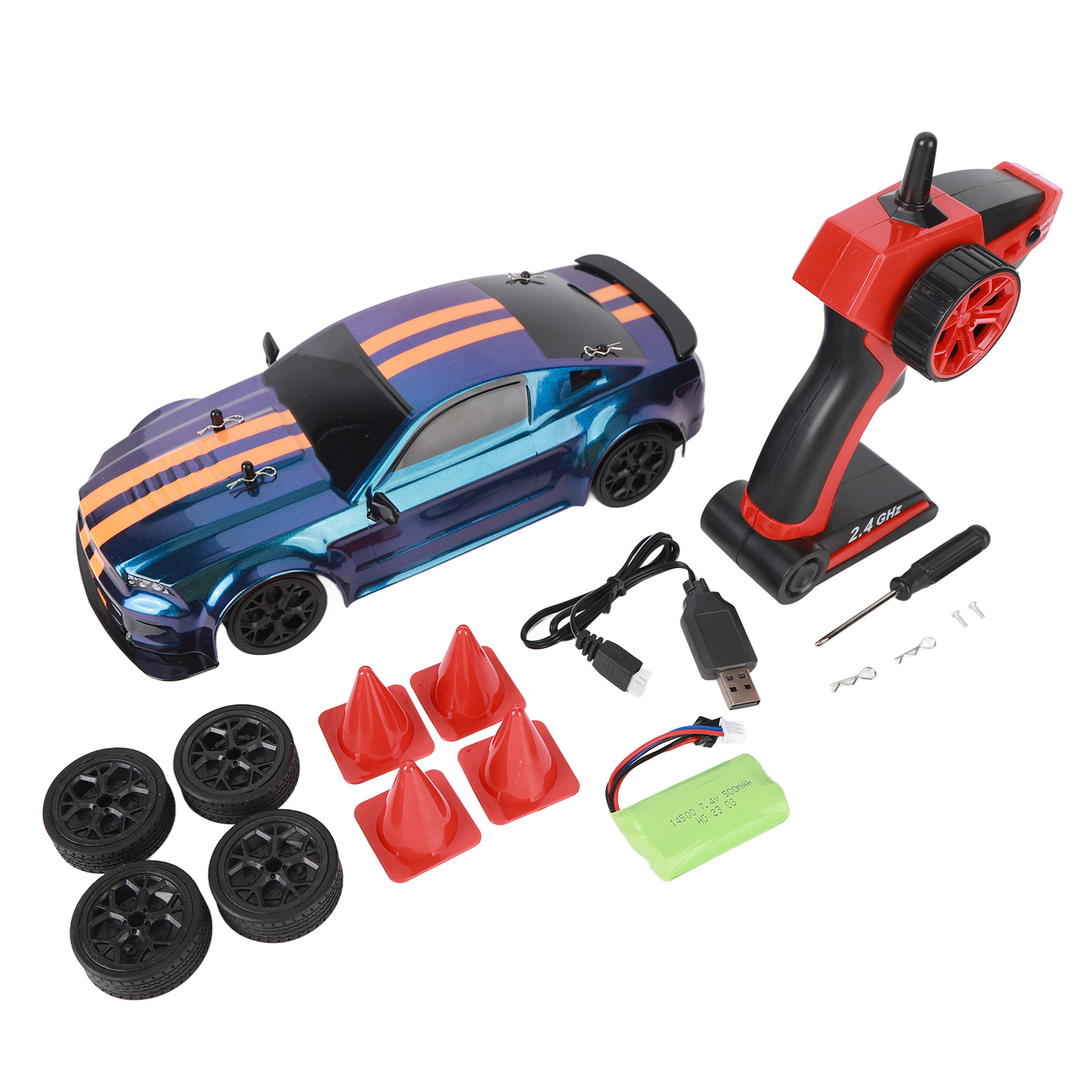1/14 RC DRIFT Car Anti Interference 2.4G Remote Control 4WD RC Racing ...