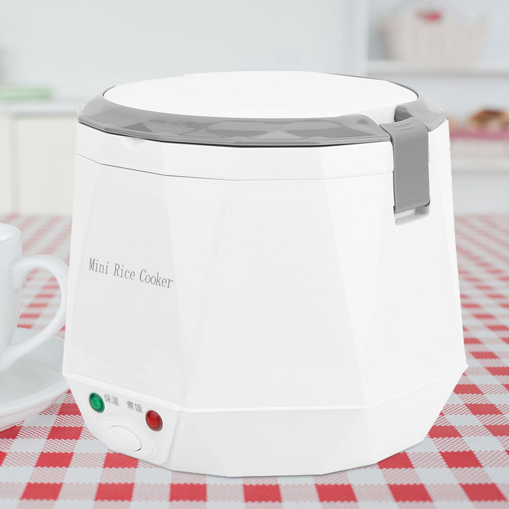 WHITE 1.6L MINI Portable Electric Rice Cooker Rice Cooking Tool For 12V ...