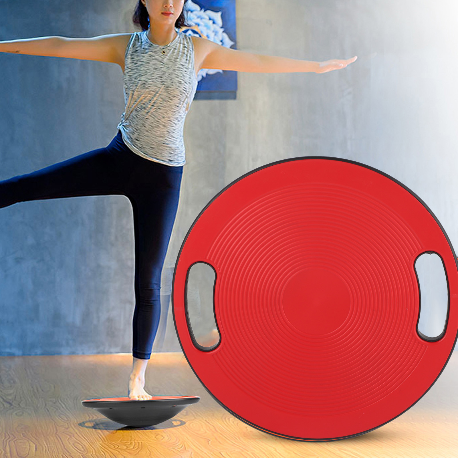 WOBBLE BALANCE ROUND Board Fitness Physio With Handles 40cm*10cm(Red ...